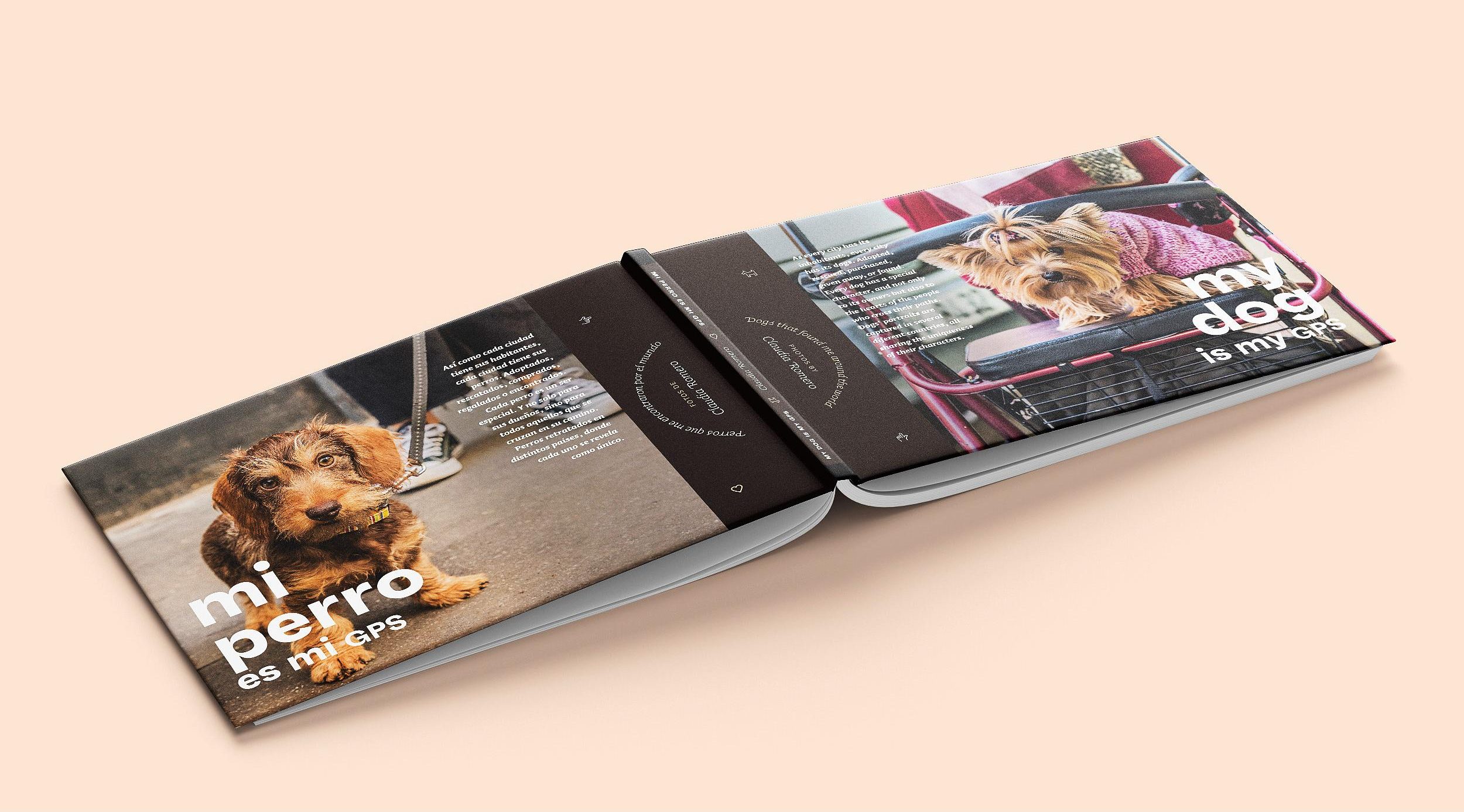 Libro de fotos de perros-my dog is my GPS-mi perro es mi GPS